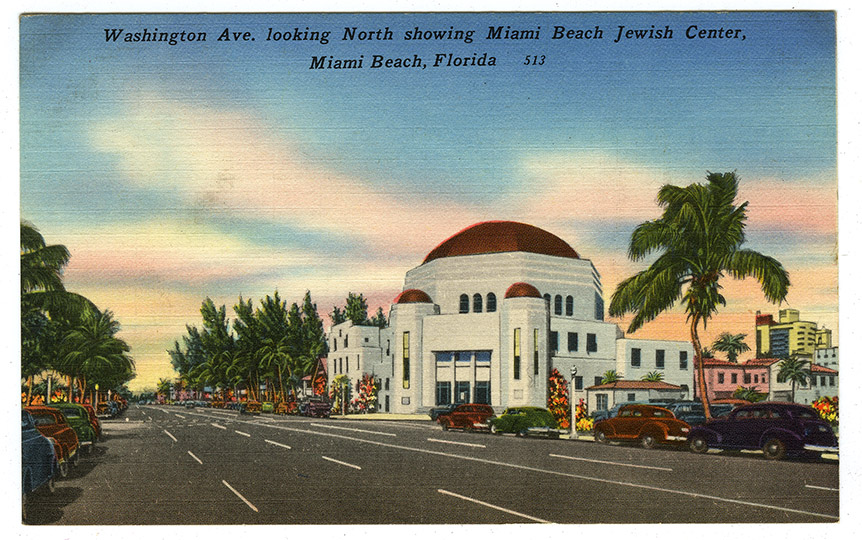 Miami Beach, FL ~ Temple Emanu-El (1948) - Synagogues of the South